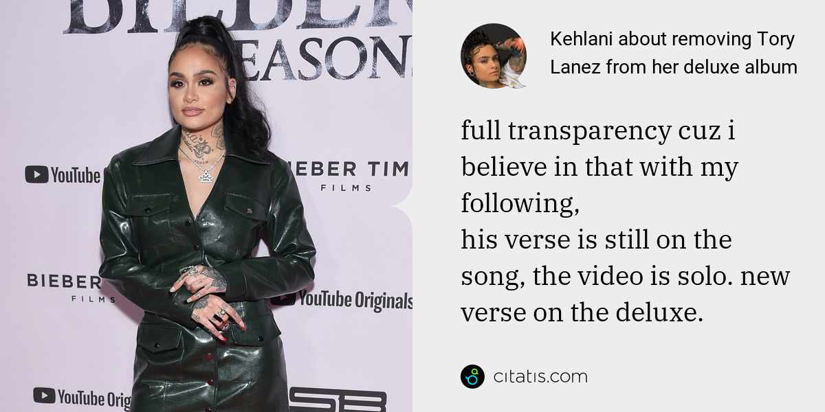 Kehlani (Kehlani Ashley Parrish) Quotes and Sayings | Citatis