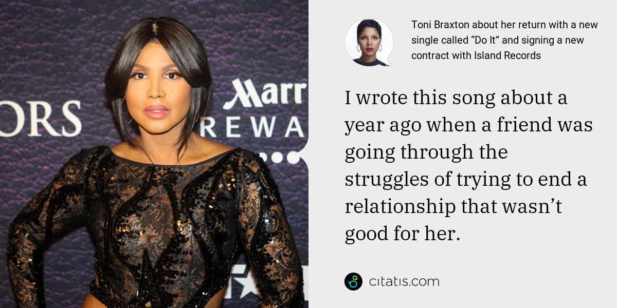 Toni Braxton Quotes and Sayings | Citatis